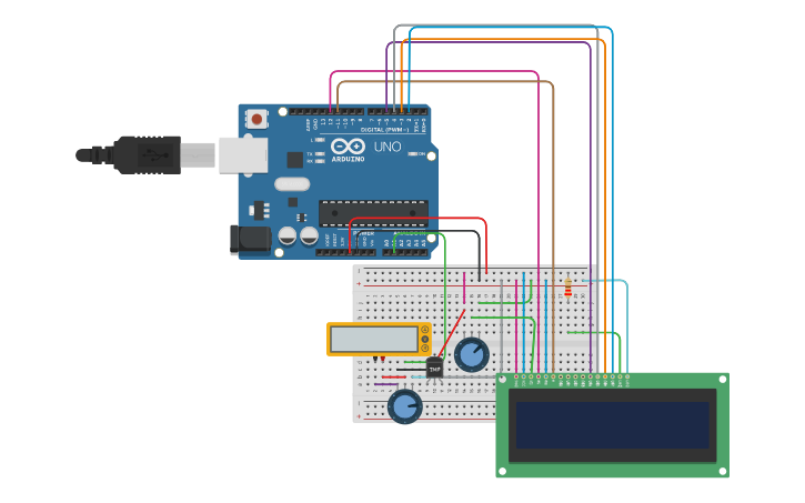 Circuit Design Arduino Tinkercad 7447
