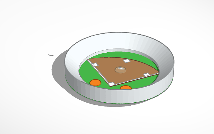 3D design baseball stadium - Tinkercad