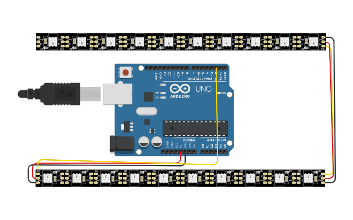 Circuit design circuito de led - Tinkercad