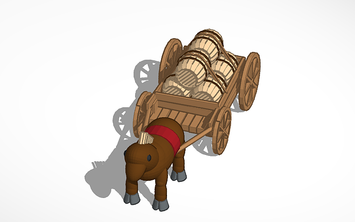 3D design D&D wagon - Tinkercad