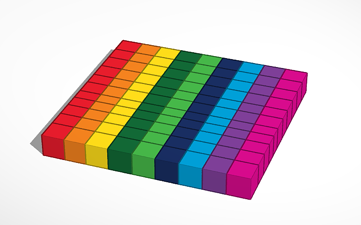 3D design Rainbow Boxes - Tinkercad