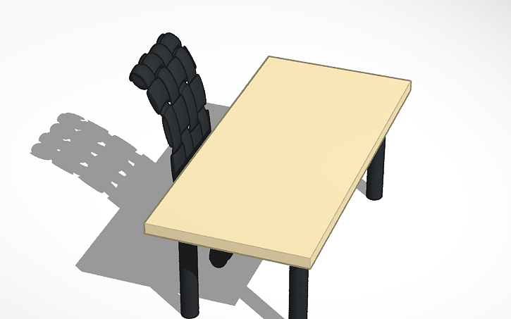 3D design OFFICE Desk and Chair | Tinkercad