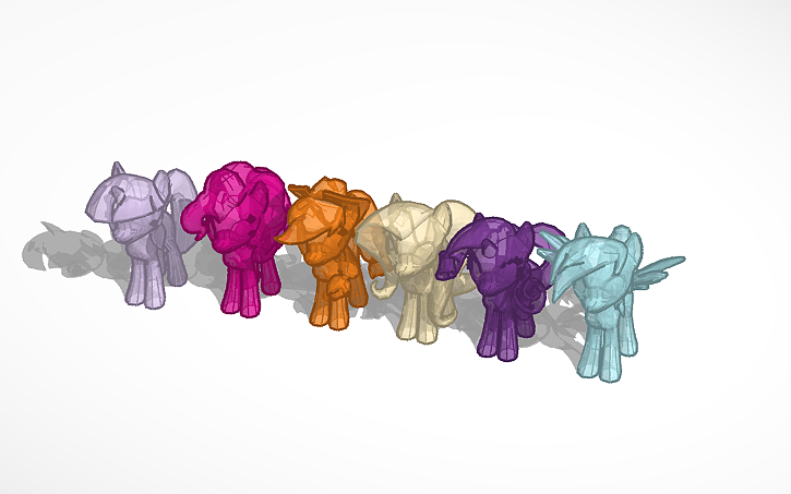 3D design my little pony glass - Tinkercad