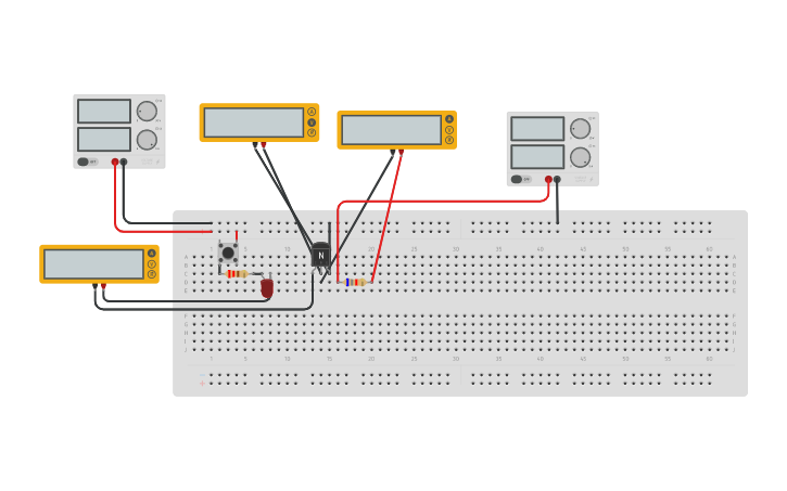 Circuit design Practica Transistor | Tinkercad
