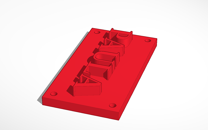 3D design Custom Name Plate | Tinkercad