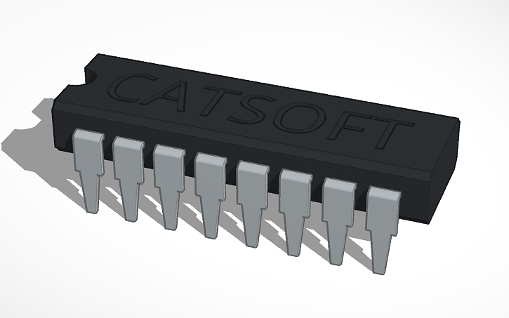 3D design DIP IC - Tinkercad