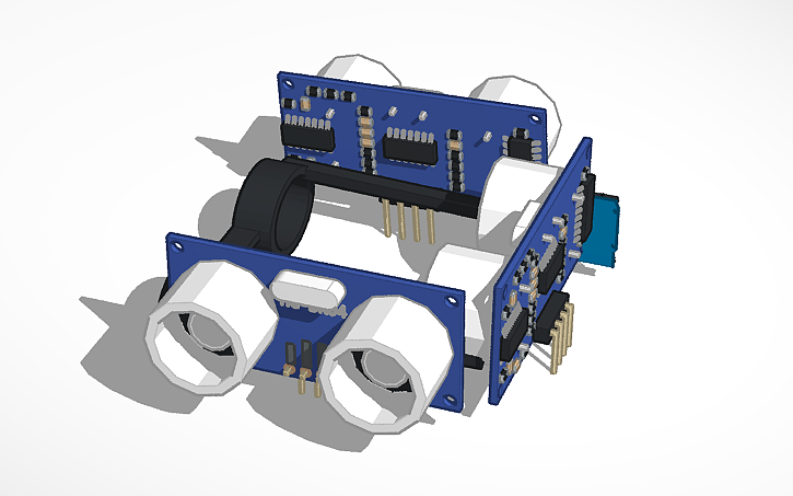 3D design Gafas con sensor de distancia, led y buzzer - Tinkercad 3D design Gafas con sensor de distancia, led y buzzer - Tinkercad