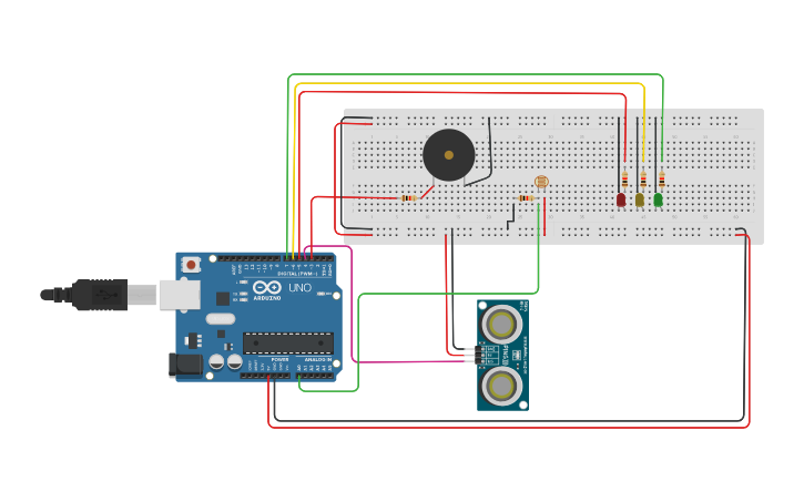Circuit Design Traffic Light System Tinkercad