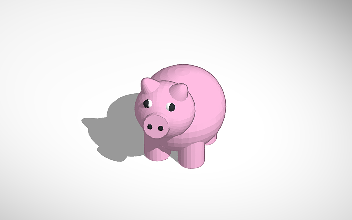 3D design Pig - Tinkercad