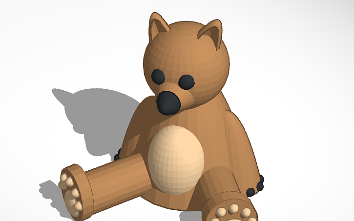 3D design Brown Bear - Tinkercad