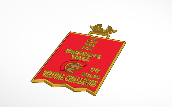3D design Walking Hadrian's Wall Medal | Tinkercad