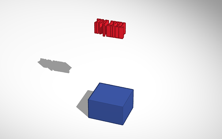 3D design text box - Tinkercad