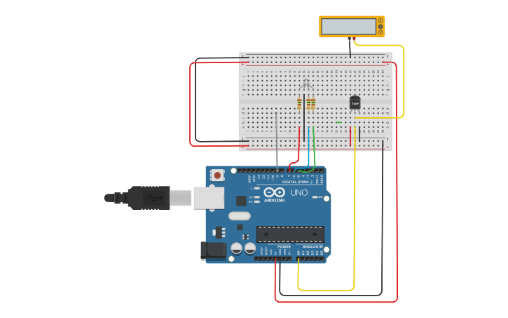 Circuit design Temp-color - Tinkercad