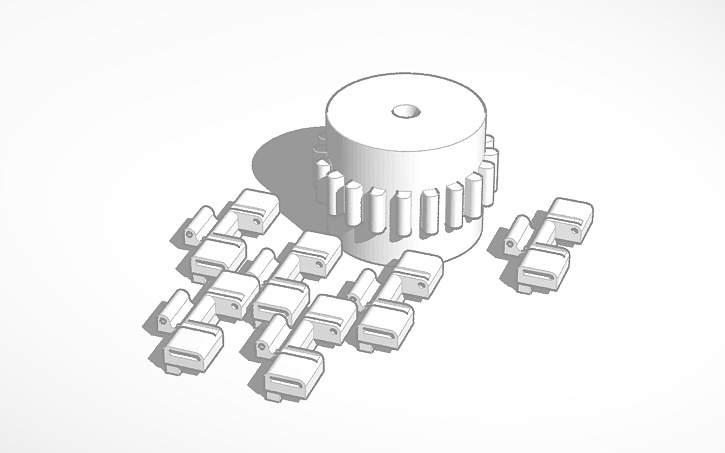 3D design robotics tracks - Tinkercad