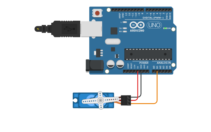 Circuit design Copy of servo motor arduino - Tinkercad