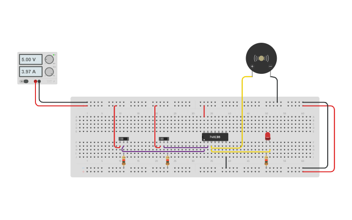 Circuit design burglar alarm - Tinkercad