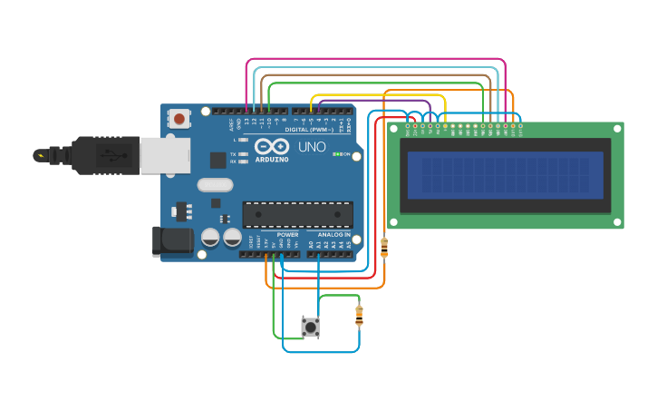 Circuit design OLED 16x2 and UART 28_10_2022 for all - Tinkercad