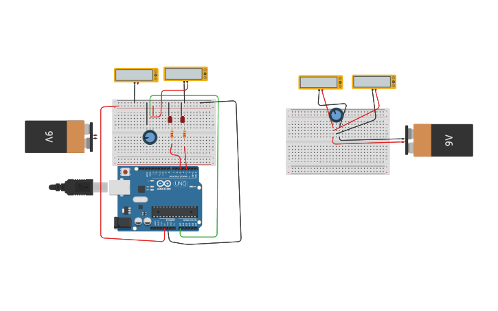Circuit design entrada analógica - Tinkercad
