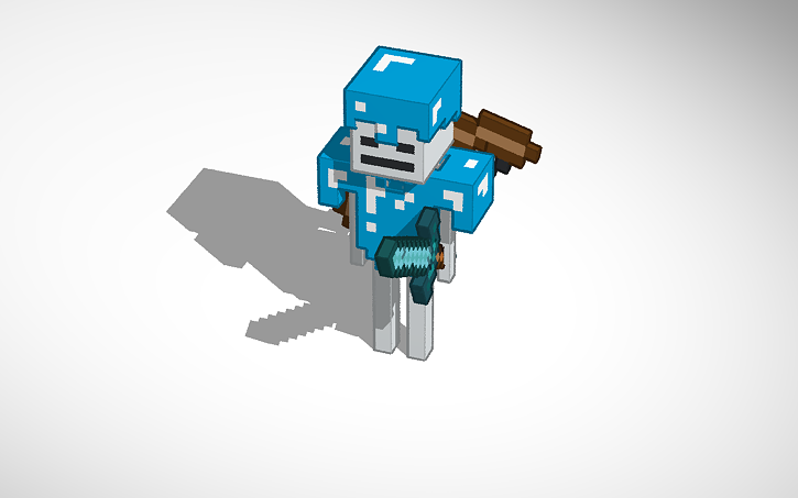 3D design minecraft skeleton super soldier - Tinkercad