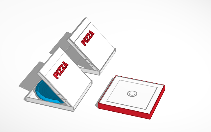 3D design Pizza Box Prototype #3.1 - Tinkercad