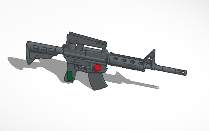 3D design M-16 gun - Tinkercad