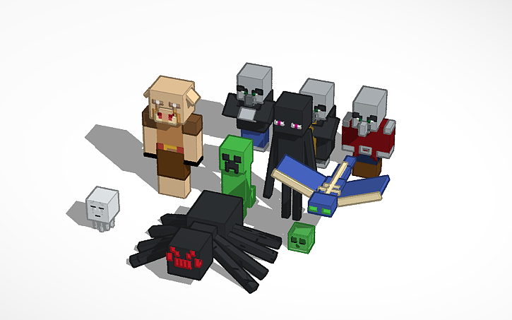 3D design Minecraft Mobs (Part 1) - Tinkercad