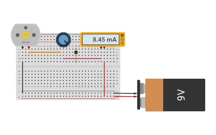 Circuit design Motores DC 1 - Tinkercad
