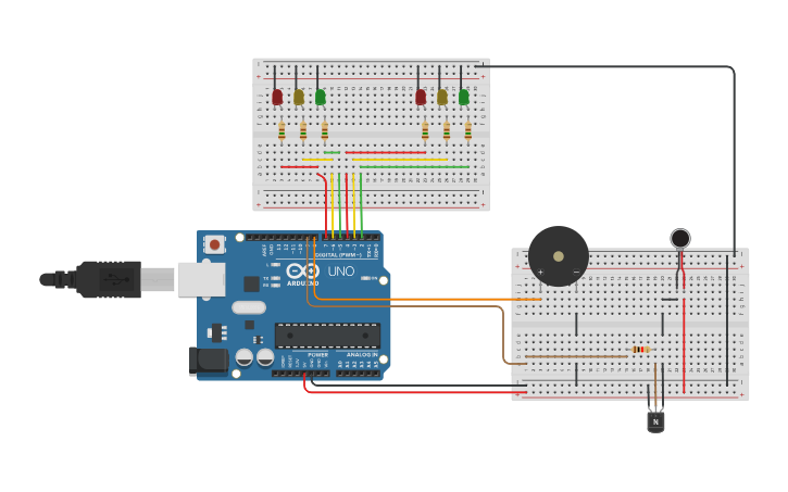 Circuit design Semaforo + Suono + Vibrazione + AutoSlot con SOLO Codice ...