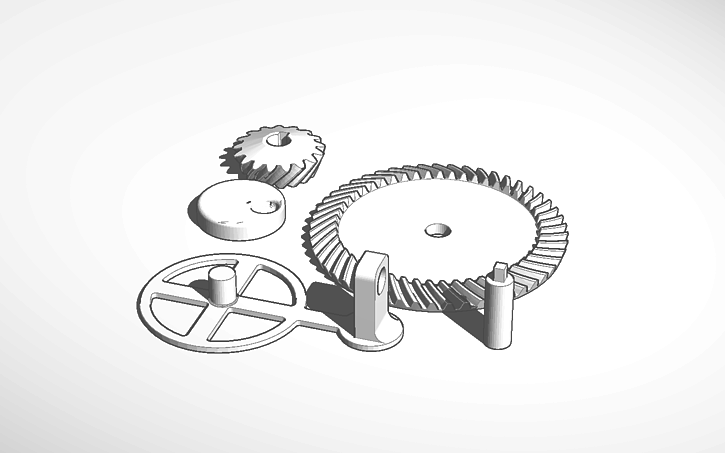 3D design Spiral Bevel - Tinkercad