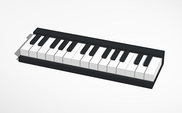 3D design keyboard - Tinkercad