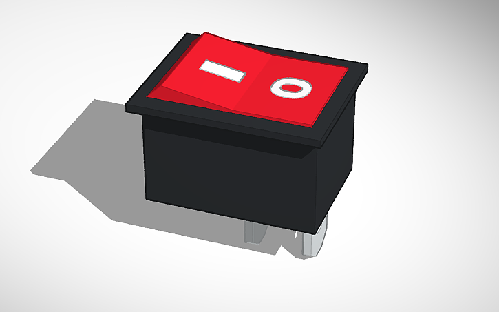 3D design Rocker Switch - Tinkercad