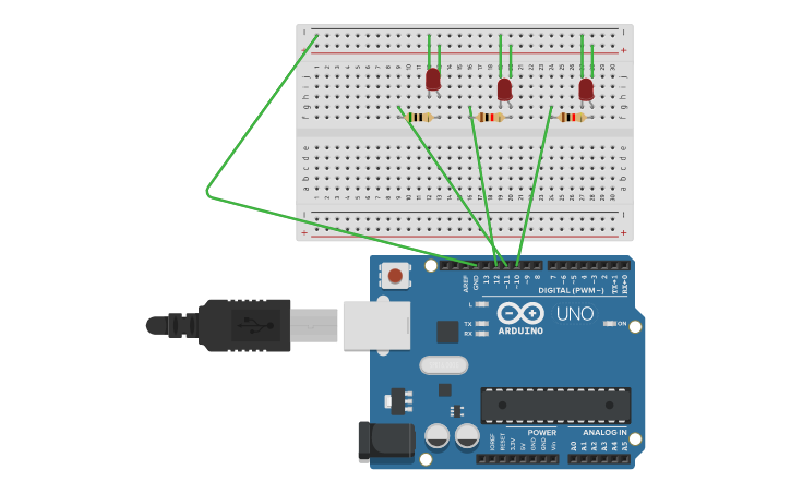 Circuit design Clase 8 partes del Arduino | Tinkercad