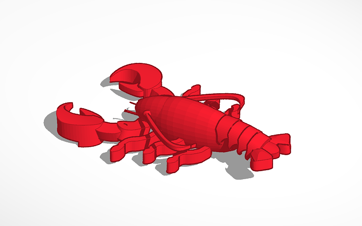 3D design lobster - Tinkercad