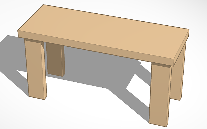 3D design Copy of Stół - Tinkercad