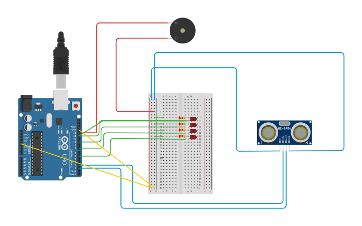 Circuit design Proximity sensor | Tinkercad