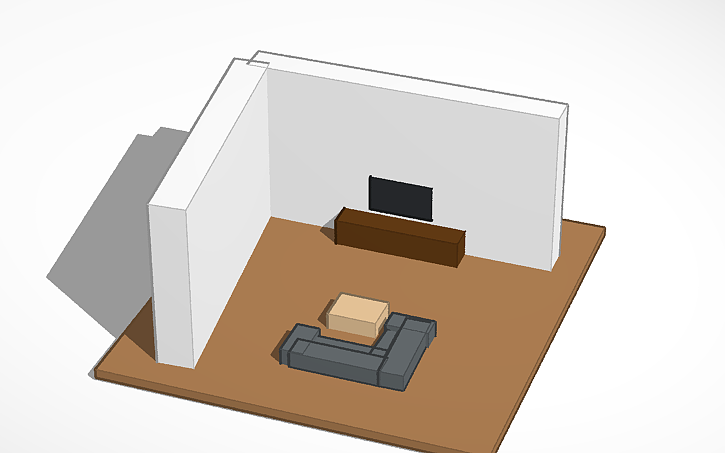 3D design Modern living room - Tinkercad