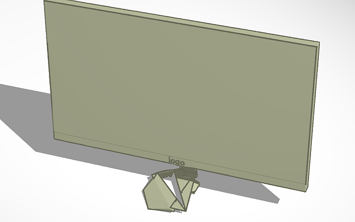 3D design Black Screen LCD Monitor - Tinkercad