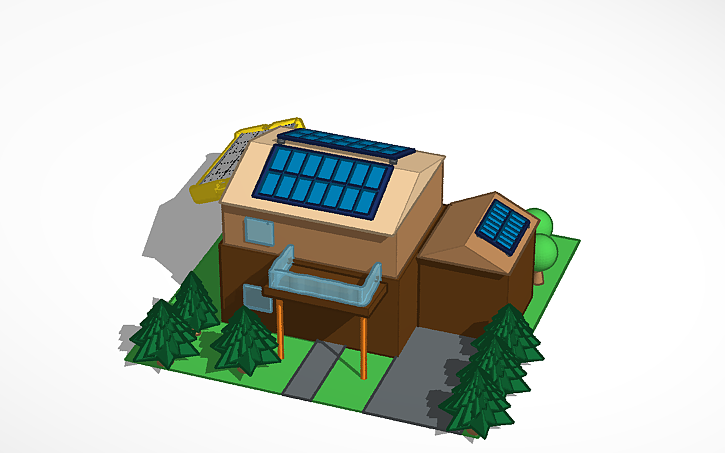 3D design Eco House - Tinkercad