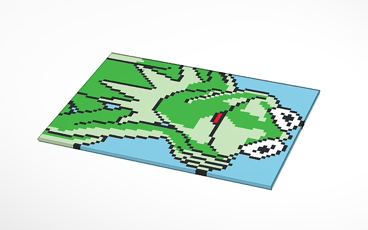 3D design Kermit the Frog Pixel Art | Tinkercad