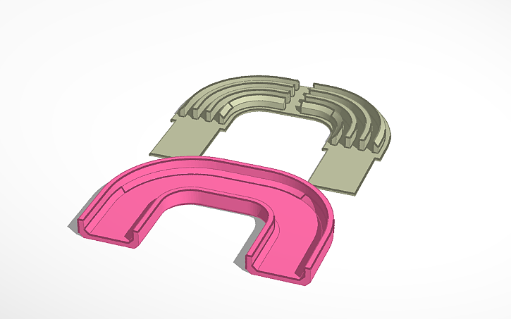 3D design LED U-Shape Holder - Tinkercad