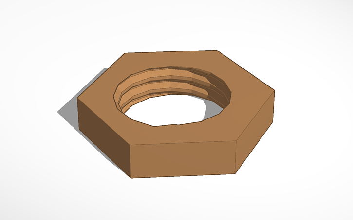 3D design Nut - Tinkercad