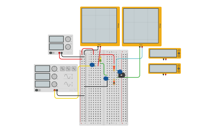 Circuit design Experimento 1 - Tinkercad