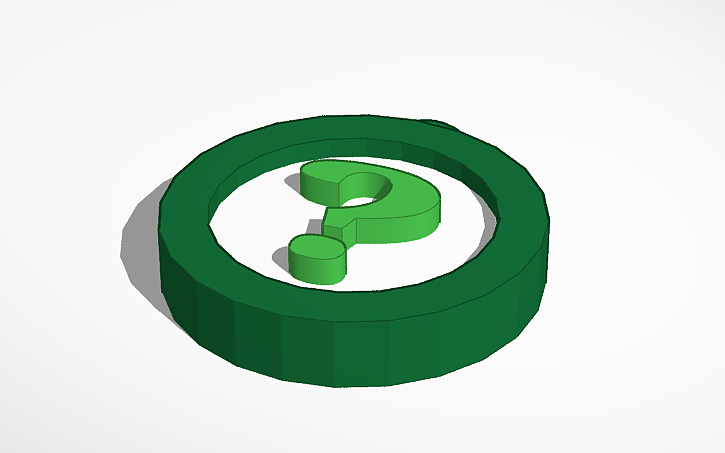 3D design Riddler Charm - Tinkercad