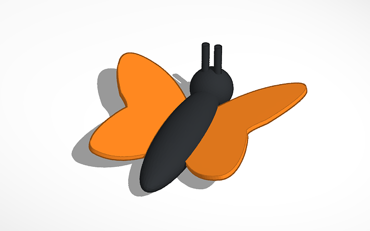 3D design Butterfly - Tinkercad