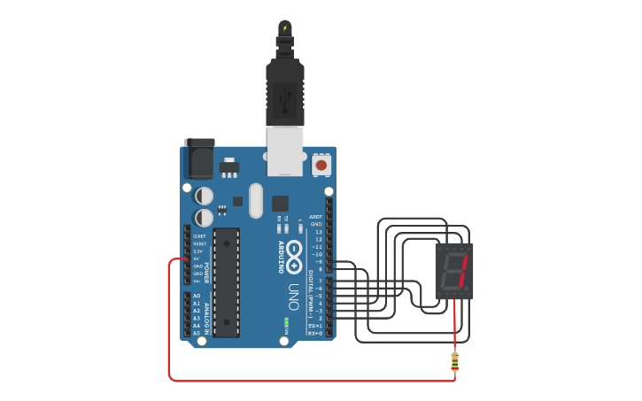 Circuit Design Loop Control Of 7 Segment Display Common Anode