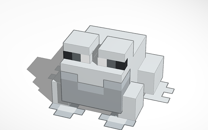 3D design Minecraft Frog Template - Tinkercad