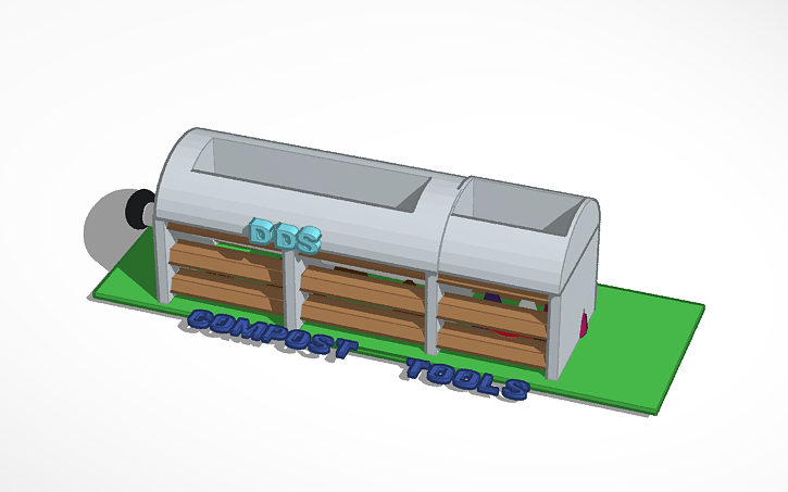 3D design Compost Bin - Tinkercad