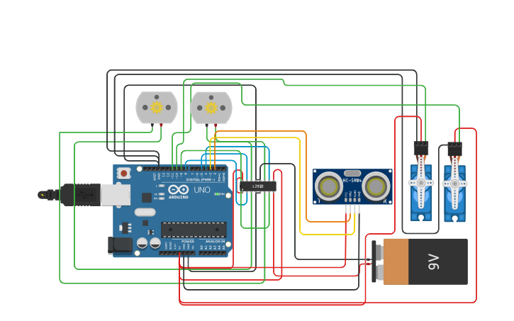 Circuit design CTE: N2020 Challenge FIAP - Robô Telemetria | Tinkercad