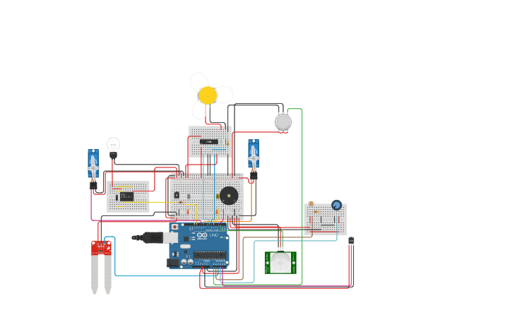 Circuit design Smart Home Kit - Tinkercad