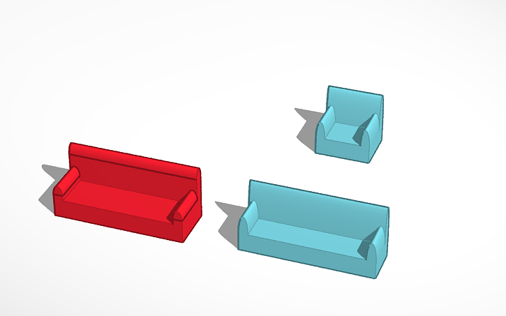 3D design sofa | Tinkercad